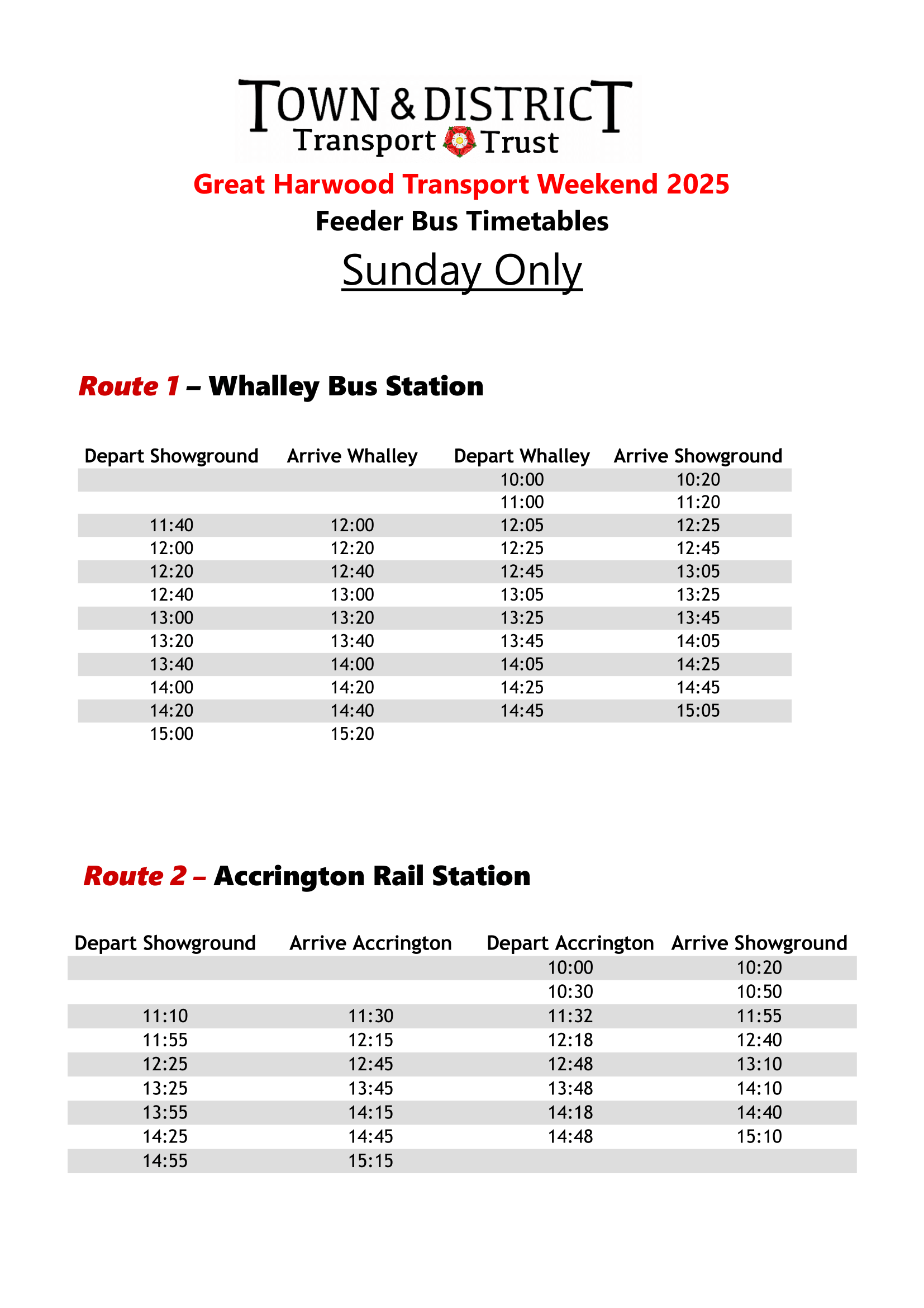 Great Harwood Transport Weekend 2025. – Town & District Transport Trust